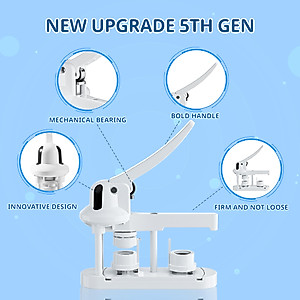 Tigoola Button Maker Machine,32mm(1.25 inch) Pin Maker Machine,Button Press Machine,Badge Press Machine,Craft Gifts for Kids with Free Button Supplies