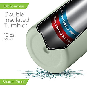 SIPX™ Triple-Insulated Tumblers - 18 Oz. Slim Modern Tumbler With Lid, insulated Cup Keeps Hot For 12 Hours, Stainless Steel Tumbler Made Of Sustainable Material, Coffee Travel Mug For Home & Office