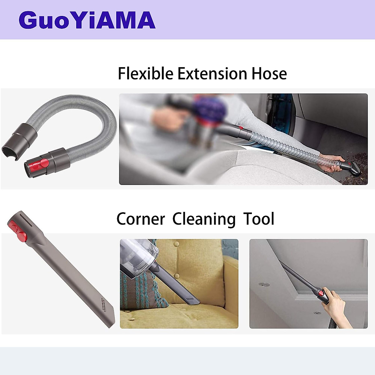 Dyson Gen5 V15 V12 V11 V10 V7 V8 Replacement Attachments for Dyson Cordless V15 V12 V11 V10 V7 V8 Brushes Extension Hose Mattress Brush Crevice Accessories Kit