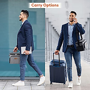 Lifewit Reusable Insulated Lunch Bag for Men, Lunch Box Women, Portable Cooler Freezable Soft Lunchbox Leakproof with Adjustable Shoulder Strap for Adult for Work Picnic or Travel, Grey 9L