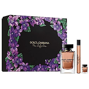 Dolce & Gabbana The Only One for Women 3-Piece Gift Set (3.4 Ounce Eau De Parfume Spray +7.5 Ml Miniature Eau De Parfume Spray +0.33 Ounce Eau De Parfume Travel Spray), multi color