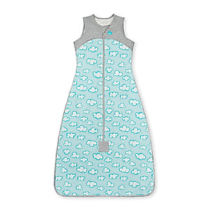 Love to Dream Lite Organic Baby Sleep Bag (6-18 Mo), Super Soft Temp Regulating Sleeping Sack, 0.2TOG Lightweight Wearable Blanket, Turquoise