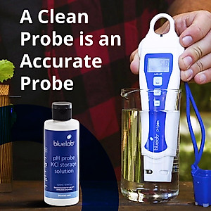 Bluelab STSOL120 KCL Storage Solution 120ml pH Probe and Pen, Maintain Meters Used for Water, Soil, and Hydroponic System or Indoor Plant Grow White