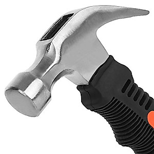 8 OZ Stubby Claw Hammer, 4 Pack Small Claw Hammer Mini Stubby Hammers with Soft Rubber Handle for Home Repair, DIY, Building, Woodwork, Household Work and Outdoor Camping