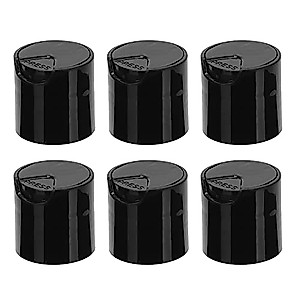 FOMIYES Makeup Water Bottle Cover 6pcs Disc Top Closure Black Press Caps Replacement Cap Dispensing Press Cap Bottle Closure for Squeeze Bottles Shampoo Bottle Dispensing Cap