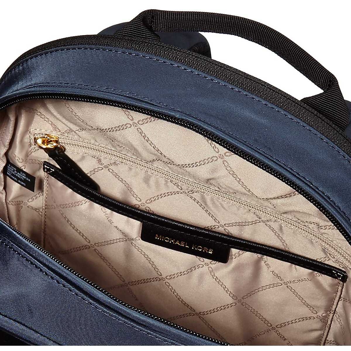 Michael Kors Women's LG Backpack, Navy Multi, Medium