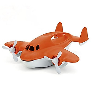 Green Toys Fire Plane - Pretend Play, Motor Skills, Kids Bath Toy Vehicle. No BPA, phthalates, PVC. Dishwasher Safe, Recycled Plastic, Made in USA.