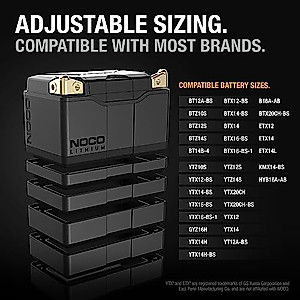 NOCO Lithium NLP14, Group 14, 500A Lithium LiFePO4 Motorcycle Battery, 12V 4Ah ATV, UTV, Jet Ski, 4 Wheeler, Quad, Riding Lawn Mower, Tractor, Scooter, PWC, Seadoo, Polaris and Generator Battery