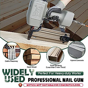 Woodpecker ST64 14 Gauge 3/4" to 2-1/2" Pneumatic Concrete T Nailer Gun with 400pcs Concrete T Nails, Air Power Heavy Duty Concrete Nail Gun Brad Nailer Finish Nailer for Woodworking