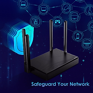 WiFi 6 Router - AX1800 Routers for Wireless Internet, Gaming Router, Internet Routers, WiFi 6 Router, Wireless Router, OFDMA, MU-MIMO, Gigabit WAN/LAN Ports, WPS, IPv6, 4K Video Streaming