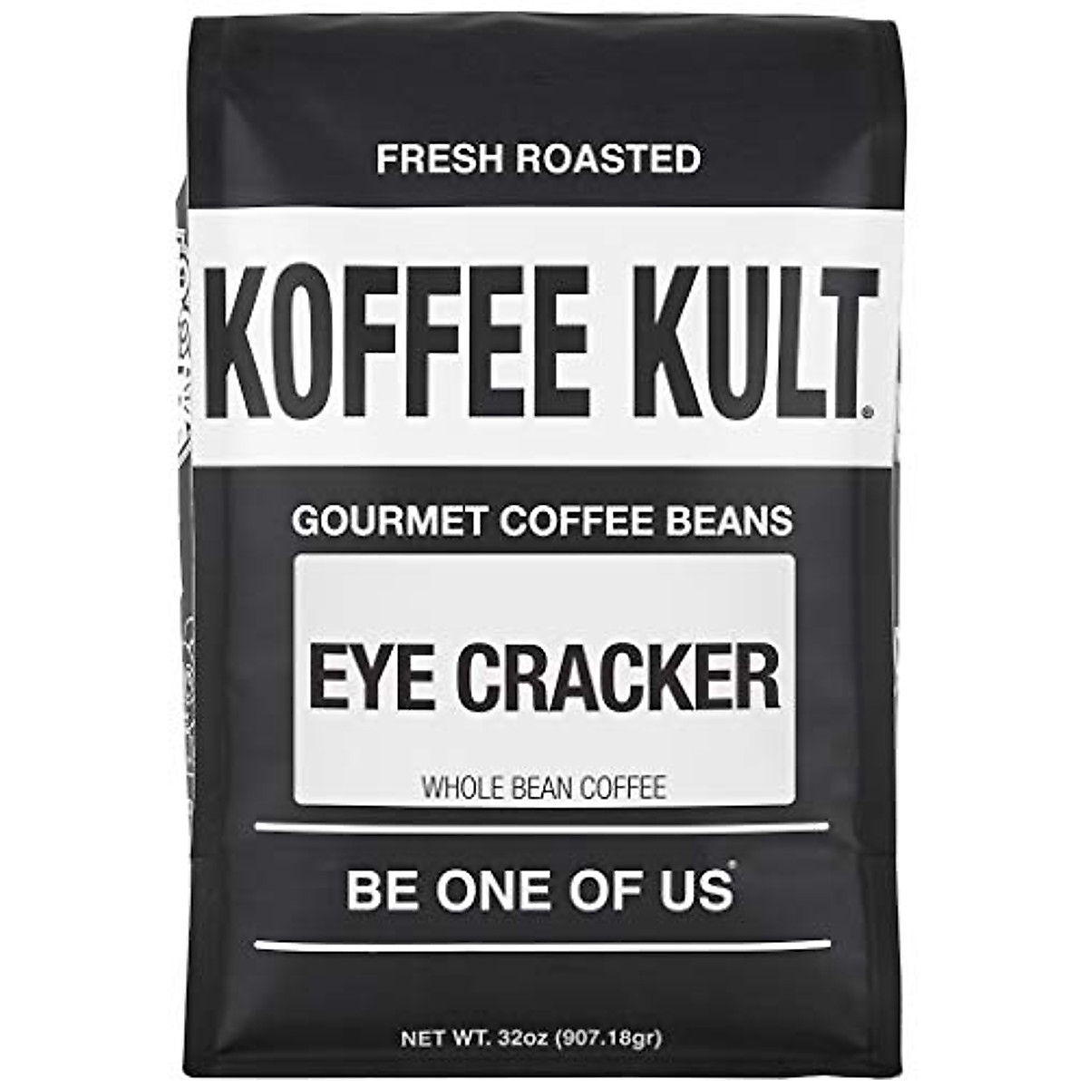 Koffee Kult Eye Cracker Espresso Coffee Beans - Bright, Bold Medium Roast with a Citrus Twist Coffee Crema - Artisan Roasted Fresh 100% Arabica Speciality Grade (Whole Bean, 32oz)