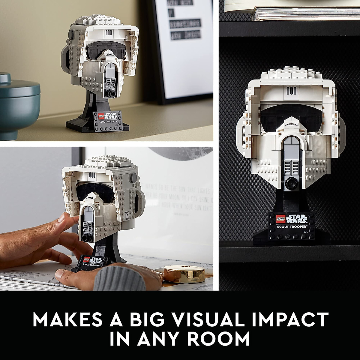 Lego Star Wars Scout Trooper Helmet 75305 Collectible Building Toy, New 2021 (471 Pieces)