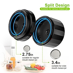 M11 Mason Jar Vacuum Sealer - Electric Mason Jar Vacuum Sealer Kit with Wide and Regular Mouth Mason Lids, Jar Vacuum Sealer for Canning Jars, Vacuum Sealing Machine for Food Storage