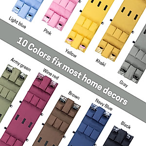 SWISSELITE Mini Fridge Caddy Organizer,Over the Fridge Storage Organizer,Fridge Caddy Hanging Organizer Waterproof with 18 Pockets for Dorm Kitchen Office Home