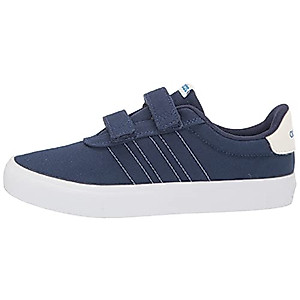 adidas Vulc Raid3r Skate Shoe, Dark Blue/Cloud White/Blue Rush, 3 US Unisex Little Kid
