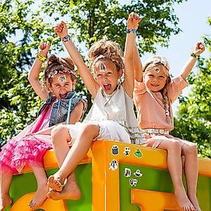 QWAERPLPN 48PCS Nightmare Before Christmas Slap Bracelet and 50PCS Nightmare Party Stickers for Kids Baby - The Nightmare Before Christmass Birthday Party Supplies Favors Children/Kids/Adults (98PCS)