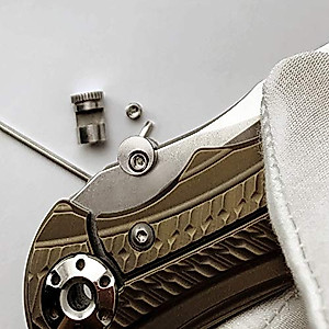 edcfans 3 Pack Thumb Stud Replacement for Buck 110 Knife with Hex Wrench (Black+Sliver+Brass)