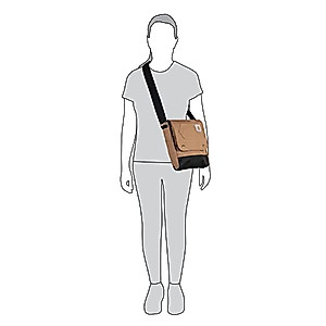 Carhartt, Durable, Adjustable Crossbody Bag with Flap Over Snap Closure, Black
