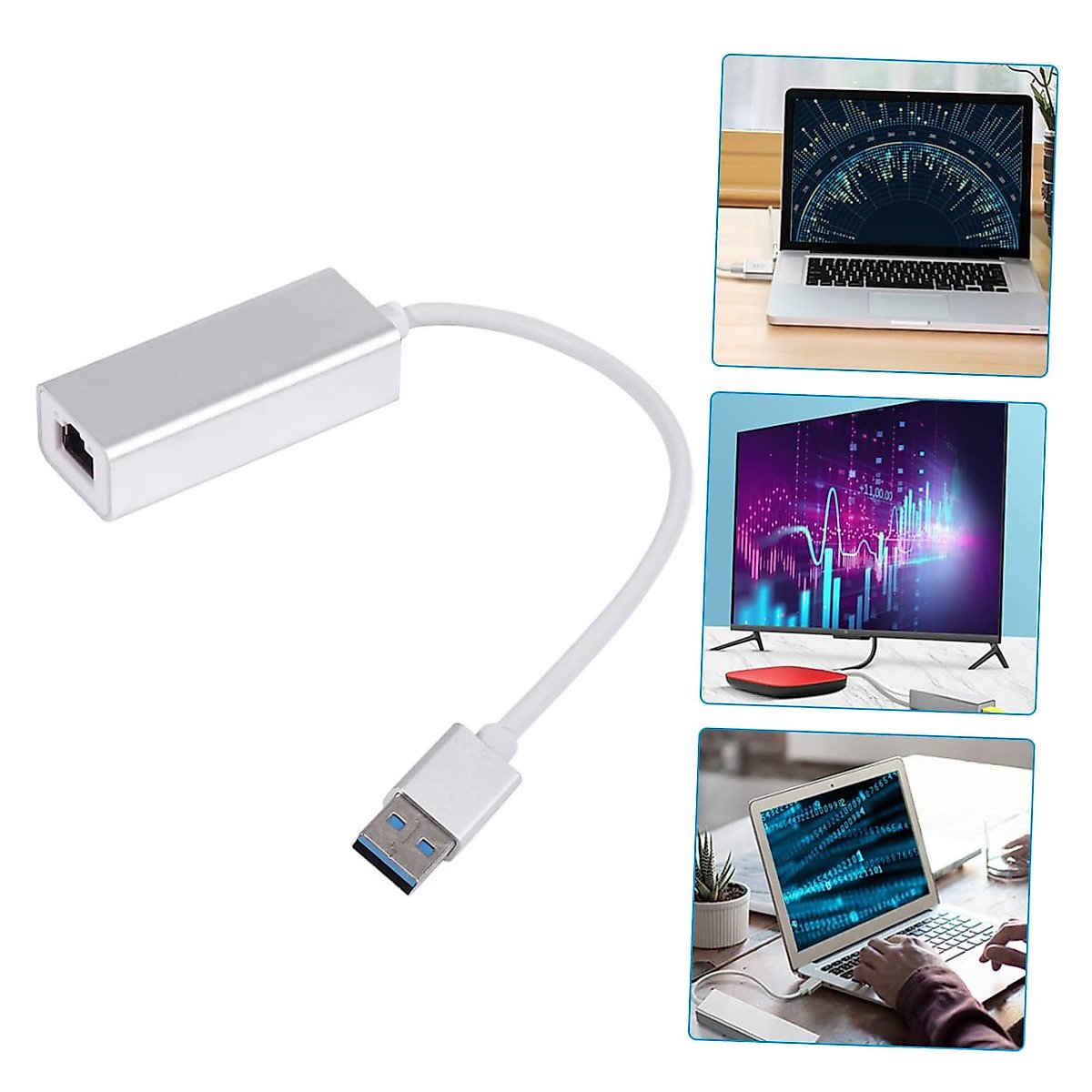 UKCOCO 1pc Network Adapter Micro USB Hub Micro USB Splitter USB Hubs USB Adapter Computer Adapter Splitter USB Hub for Computer Usb3.0 to Adapter Wired Aluminum Alloy Receiver