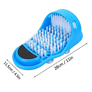 Simple Feet Cleaner,Evermarket Magic Foot Scrubber,Exfoliating Easy Feet Cleaning Brush,Feet Washer Foot Shower Spa Massager Slippers for Unisex Adults