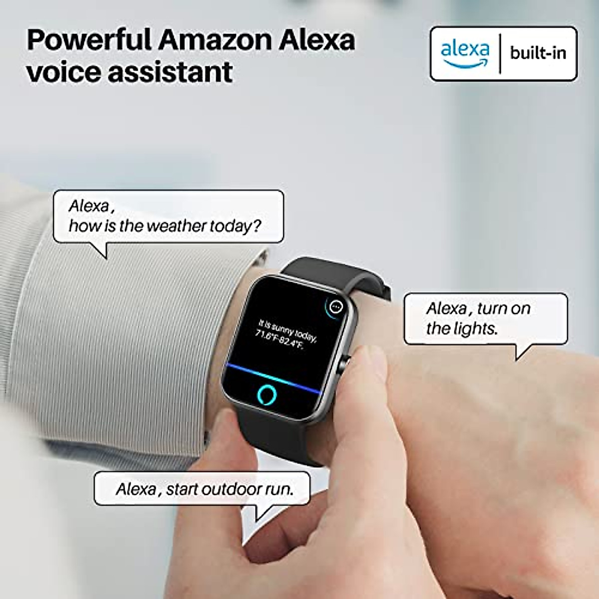 TOZO NC9 2022 Version Hybrid Active Noise Cancelling Wireless Earbud & TOZO S2 44mm 2023 Smart Watch Alexa Built-in Fitness