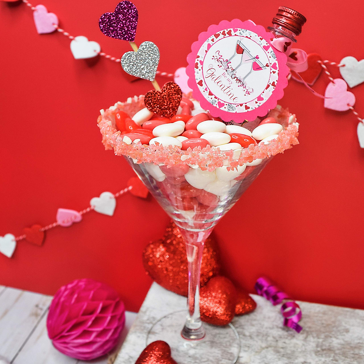 Gal Pal Girlfriend Galentine Valentine Party Favor Sticker Labels for Women, 40 2" Party Circle Stickers by AmandaCreation, Great for Classroom Valentines, Envelope Seals, Gifts & Treats