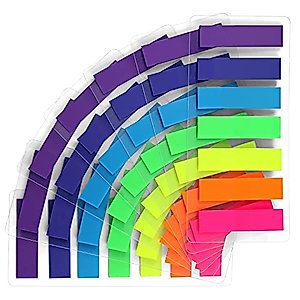 moinkerin 980 Pcs Sticky Notes Flags, 7 Color Index Tabs Index Flag Bright Colors Page Index Stickers Translucent Page Makers for Page Bookmarks