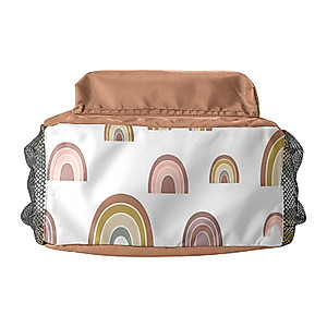 Grandkli Rainbow Personalized Kids Toddler Backpack for Boys Girls,Custom Mini School Backpack Bags Kindergarten,10inch(L)x4inch(W)x12inch(H)