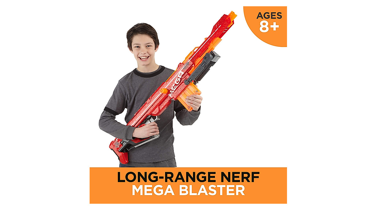 Nerf Centurion Mega Blaster: 100-Ft Range & Bipod for Accuracy
