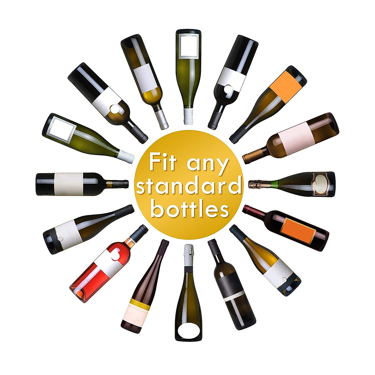 Whaline 8 Pack Silicone Wine Bottle Stoppers and Gift Box, Funny Silicone Reusable Caps Bottle Sealers with a Funny Saying for Wine Beer Bottles