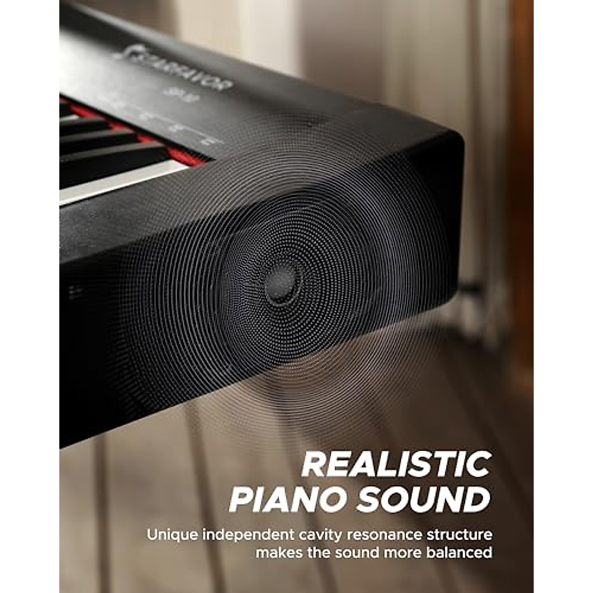 Starfavor 88 Key Digital Piano Beginner Electric Keyboard Full Size with Semi Weighted Keys Dual 30W Speakers SP-10 Bundle include Sustain Pedal, Power Supply, Stand, Piano Stickers