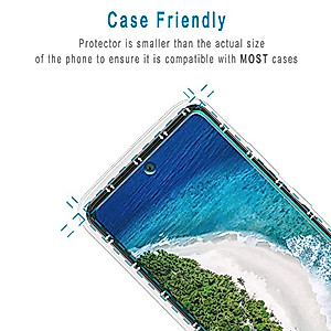 HPTech (2 Pack) Designed for Samsung Galaxy A53 5G Tempered Glass Screen Protector, Support Fingerprint Reader, Anti Scratch, Bubble Free, Case Friendly