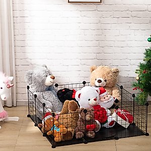 PARANTA Wire Cube Storage Organizer, 6 Cube Bookshelf, Stackable Storage Bins, Closet Organizer and Storgae, Multi-use DIY Standing Shelf Units for Book,Toys,Clothes,Tools