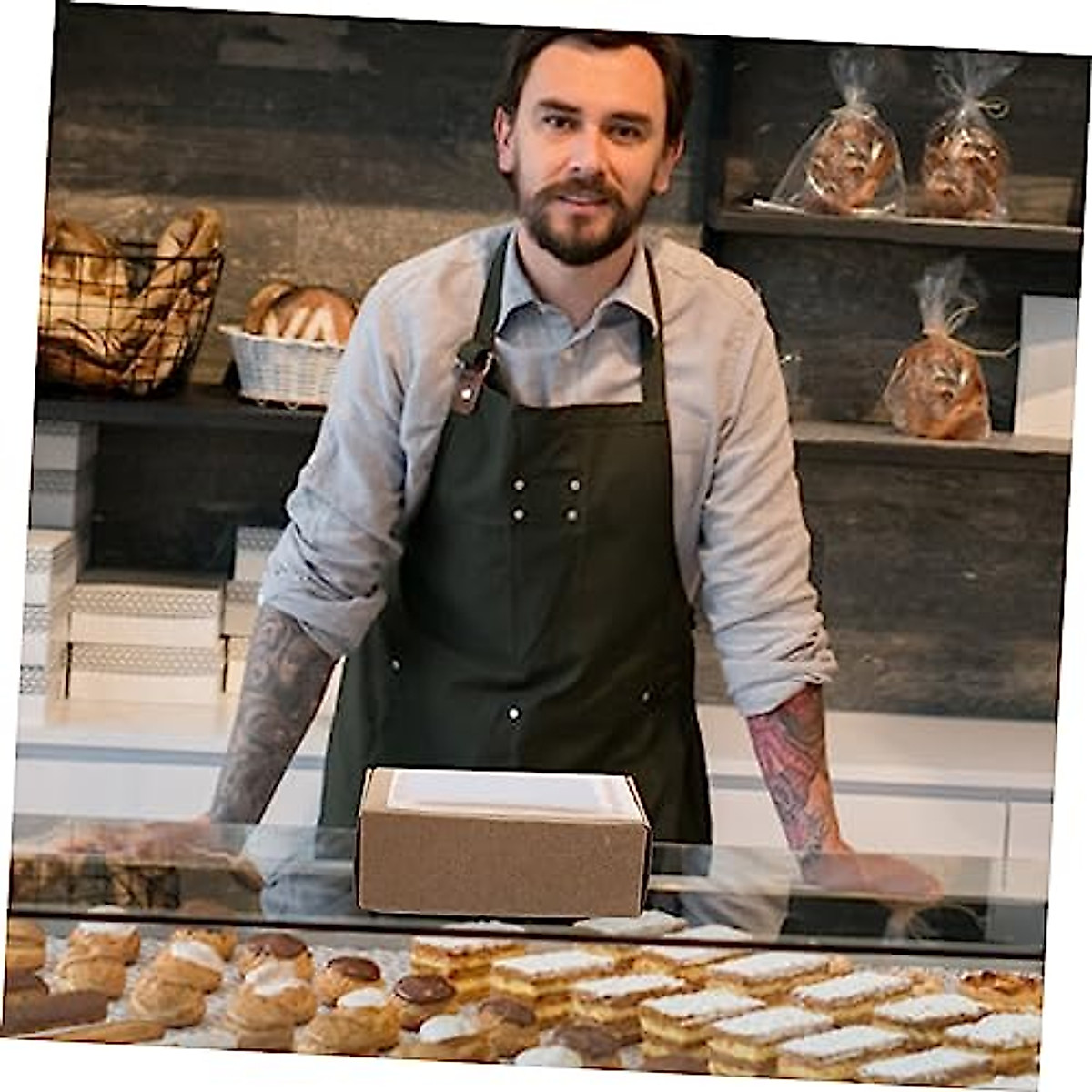 STOBOK 50pcs Packaging Boxes Mini Boxes for Favors Cupcakes Containers Mini Cake Containers Paper Storage Box Compact Paper Box Soap Boxes for Homemade Soap Packing Box Carton Cake Box