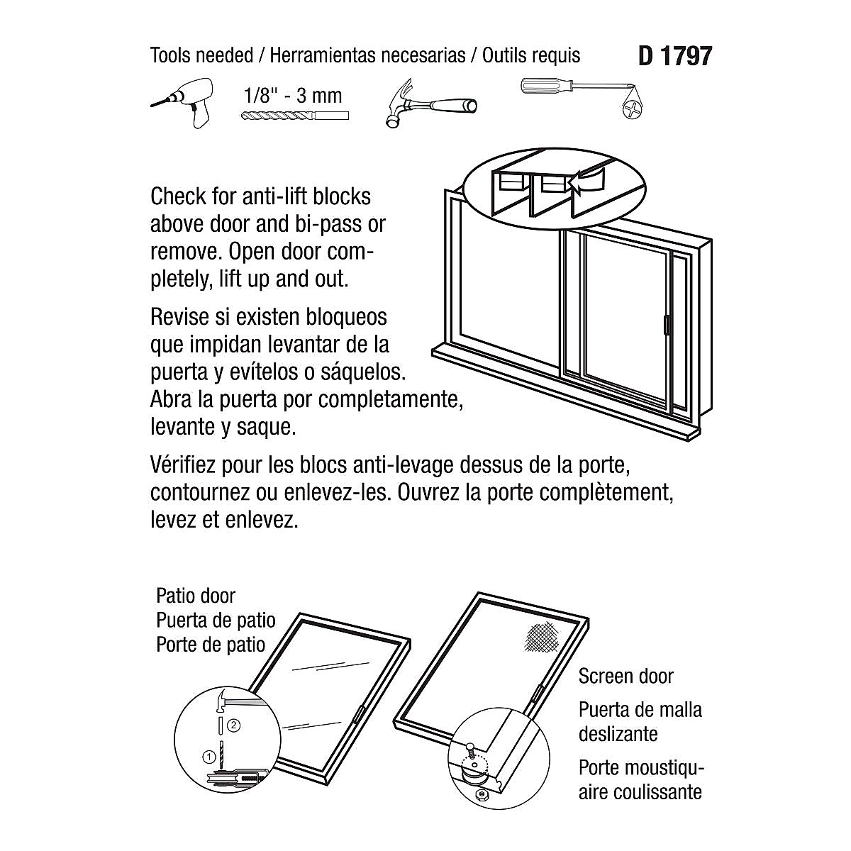 Prime-Line D 1797 1-1/2 In. Patio Roller Kit (2 Pack)