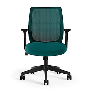 Union & Scale Essentials Ergonomic Fabric Swivel Task Chair, Teal (UN60410)