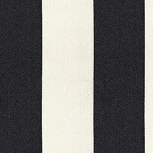 Honeycomb Outdoor Cabana Stripe Black & Ivory Chaise Lounge Cushion: Recycled Fiberfill, Weather Resistant, Reversible, Comfortable and Stylish Patio Cushion: 22.5" W x 70" L x 3.5” T