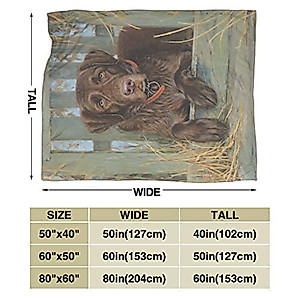 Yulimin Labrador Dog Lab Chocolate Cute Full Fleece Throw Cloak Wearable Blanket Nursery Bedroom Bedding Decor Decorations Queen King Size Flannel Fluffy Plush Soft Cozy Comforter Quilt