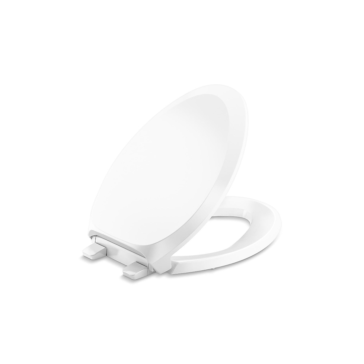 KOHLER 4713-RL-0 French Curve ReadyLatch Quiet-Close Elongated Toilet Seat, Soft Close Toilet Seat, Toilet Seats for Elongated Toilets, White