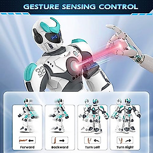 VATOS Remote Control Robot for Kids Extra Large, 15.4" Programmable RC Robot Toy with Sing Dance, Gesture Sensing & Voice Control Smart Robot, Rechargeable Robot for Toddler Boys Girls 3 4 5 6 8+