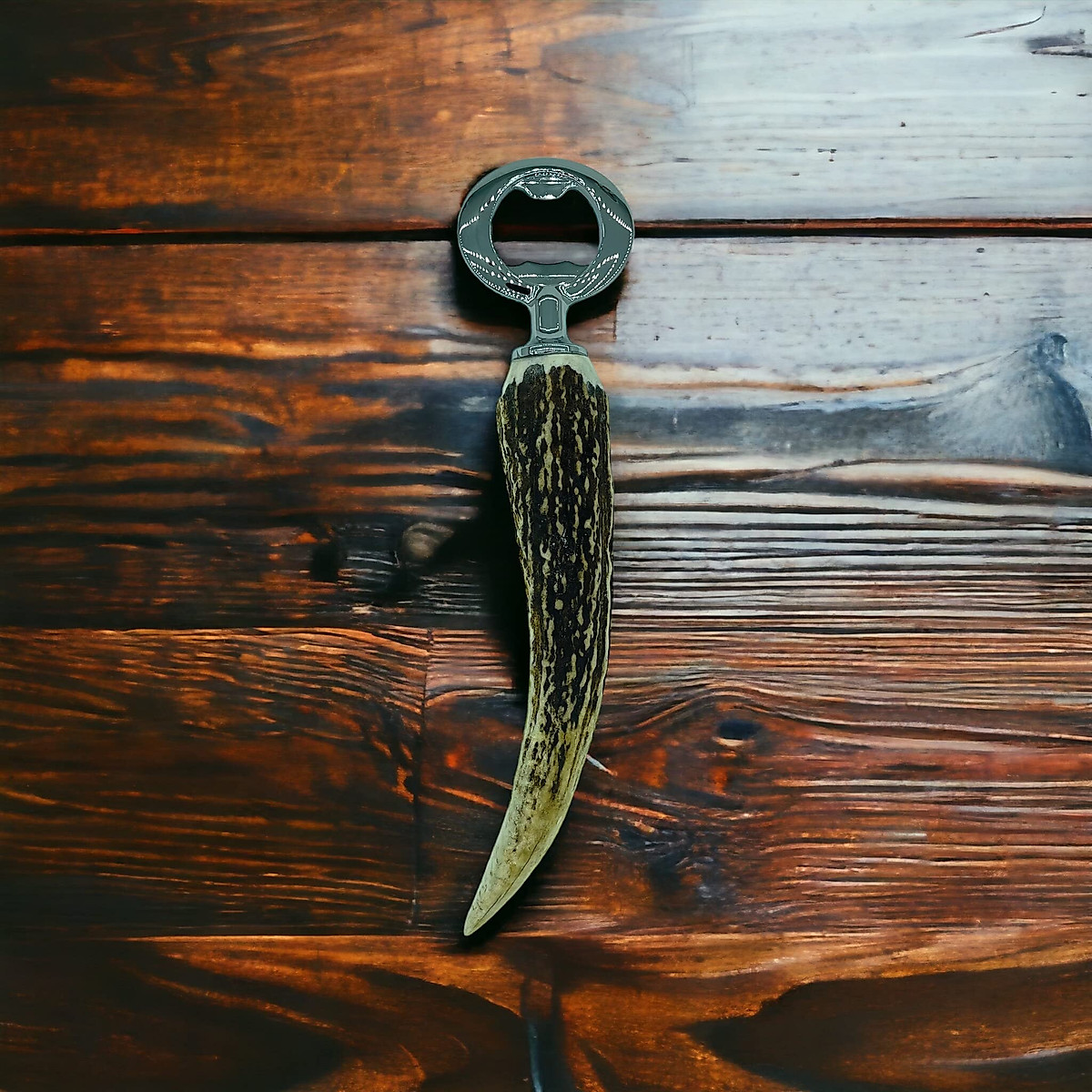 Handcrafted Deer Antler Bottle Opener - Unique & Rustic Bar Accessory for Beer Enthusiasts and Nature Lovers