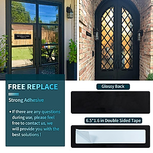 2 Pack No Soliciting Sign for House — Keep Solicitors Away, with Strong Adhesive Tape for Any Surface, 8.2 × 2.4 Inch, Stylish & Prominent Design, Perfect for Home Office Front Doors, Walls, Windows
