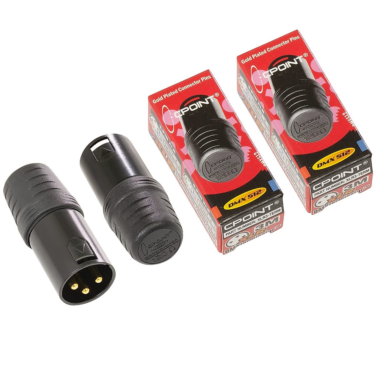 SIRS-E 2-Pack - CPoint DMXterminator XLR 3 Pin DMX Terminator 120 Ohm XLR3-TERM