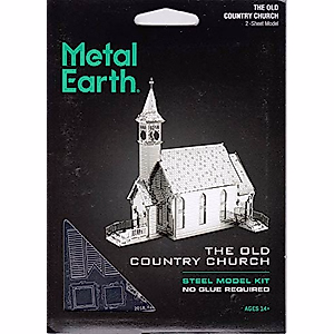 Fascinations Metal Earth Old Country Church 3D Metal Model Kit