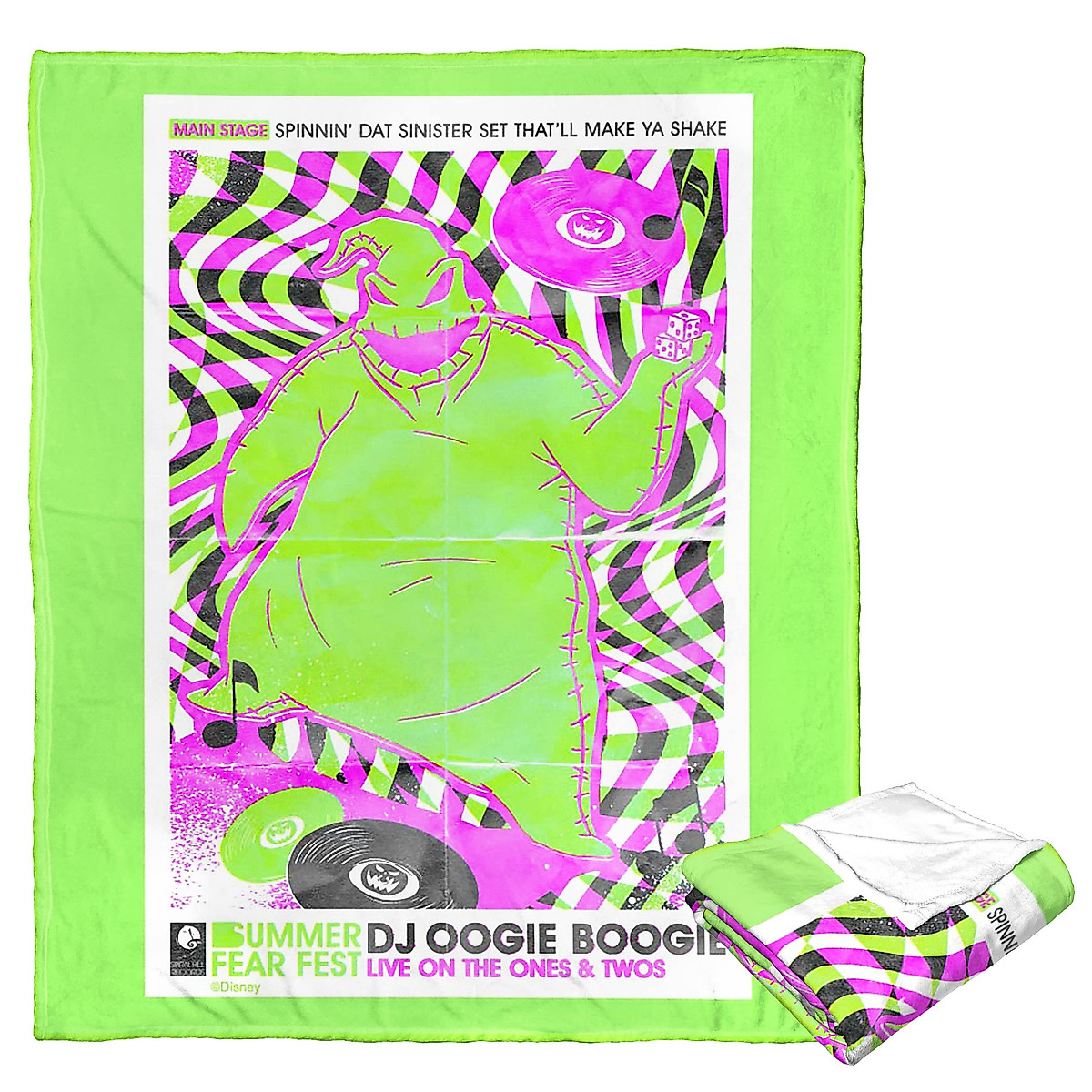 Northwest Nightmare Before Christmas Silk Touch Throw Blanket, 50" x 60", DJ Oogie Boogie