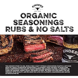 Kinder's Organic The Blend Seasoning (Salt, Pepper and Garlic), Premium Quality Seasoning, MSG Free and USDA Certified Organic, 3.5oz