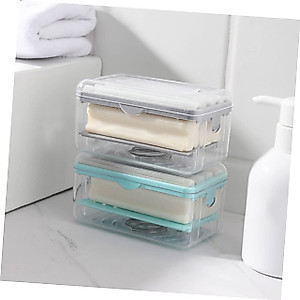 Cabilock 4pcs Soap Box Soap Tray Kitchen Soap Dispenser Foaming Soap Roller Shower Soap Holder Foaming Soap Dispenser Soap Container Soap Case Bag Plastic Portable Travel Soap Dish Holder