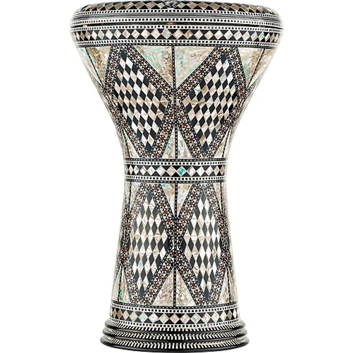 Meinl Percussion Artisan Edition Doumbek with Cast Aluminum Shell and Mother of Pearl Inlay — Made in Egypt — 8 3/4" Tunable All-Weather Synthetic Head, 2-Year Warranty, Mosaic Royale (AEED1)