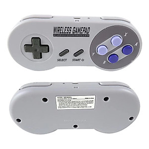 2 Packs 2.4 GHz Wireless USB Controller for SNES Super Classic Games, Retro USB PC Controller for Windows PC MAC Linux Genesis Raspberry Pi Retropie Emulator