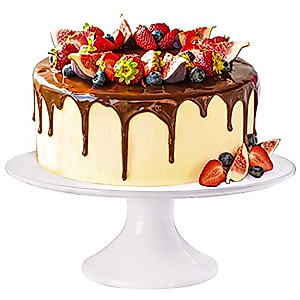 Kingrol 10 Inch Porcelain Cake Stand, Pastry Serving Tray for Snacks Desserts Cookies Cupcakes, Easter Christmas Wedding Home Decor